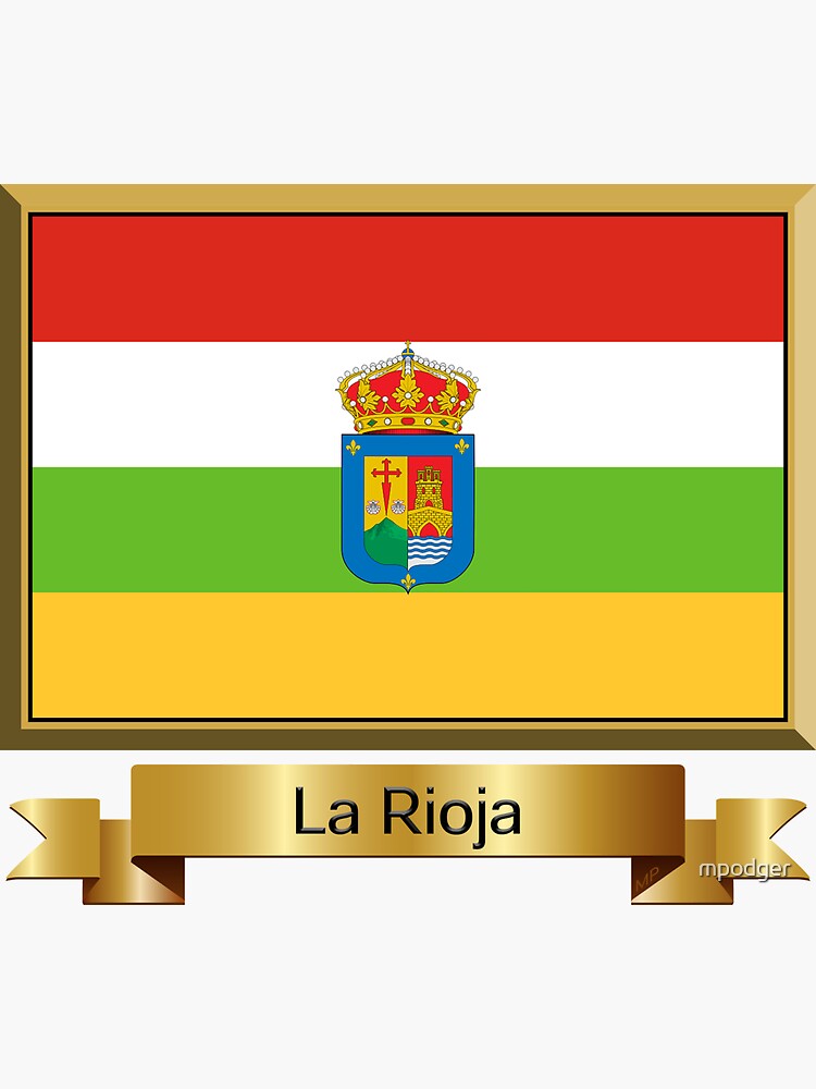 "La Rioja Flag Stickers, Gifts and Products - Named" Sticker for Sale ...