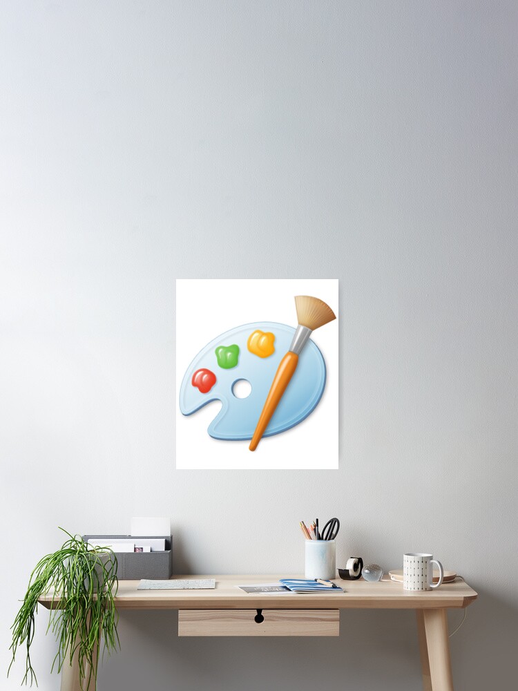 "MS Paint Logo" Poster for Sale by elizabubblesp | Redbubble
