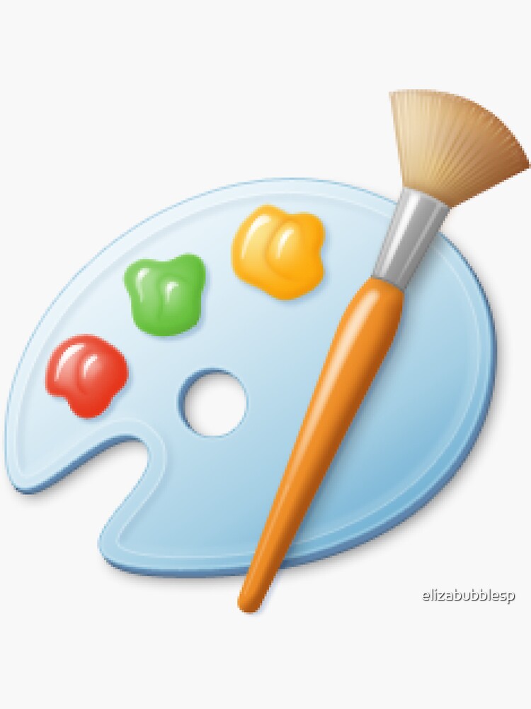 "MS Paint Logo" Sticker for Sale by elizabubblesp | Redbubble