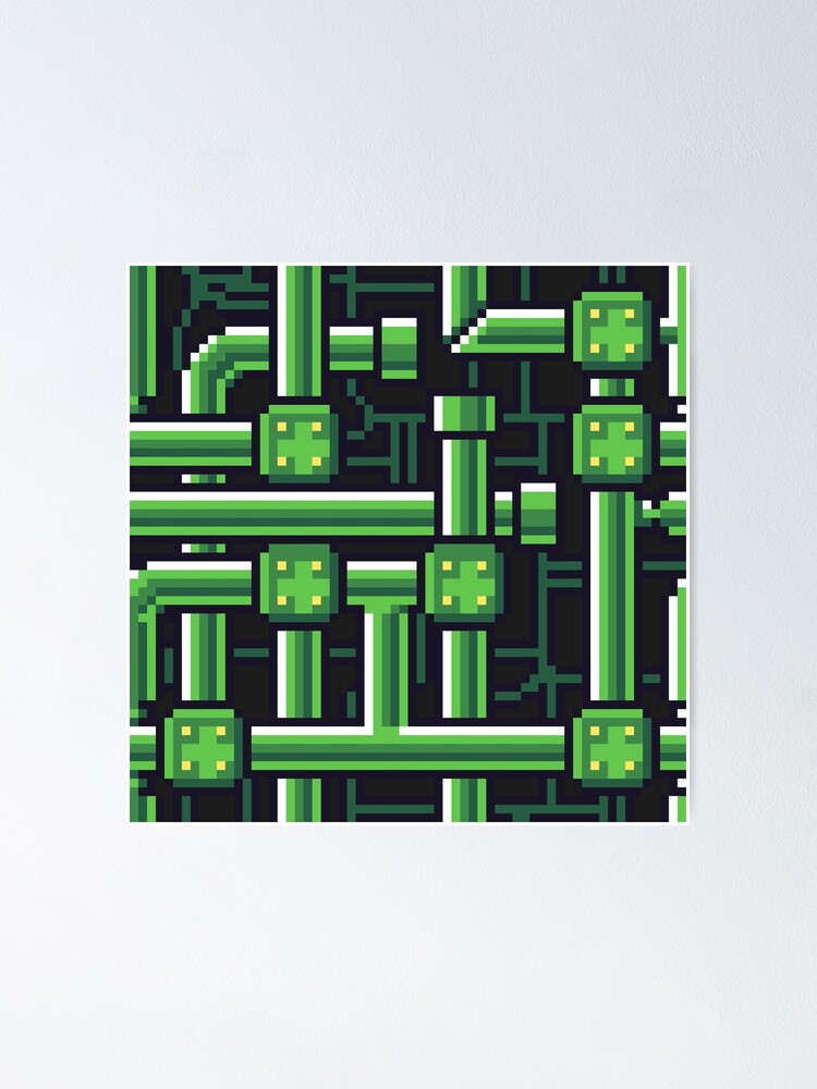 "Pixel Art Pipes" Poster by calfromkansas | Redbubble