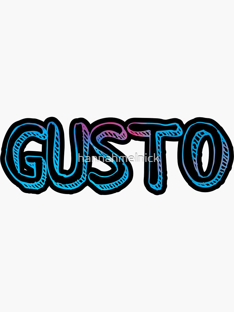 "Gusto Neon" Sticker by hannahmelnick | Redbubble