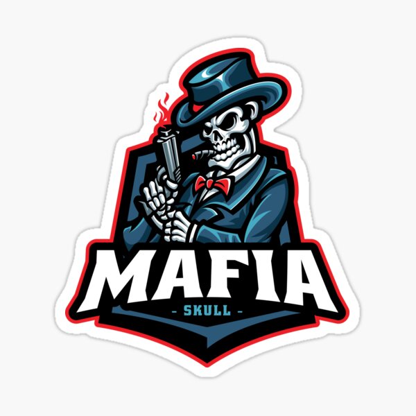 "Mafia Skull" Sticker for Sale by Skullsart | Redbubble