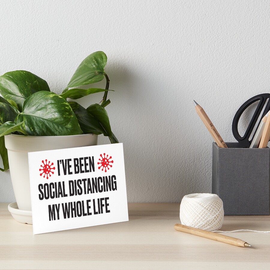 "Social Distancing" Art Board Print by fullgrownham | Redbubble