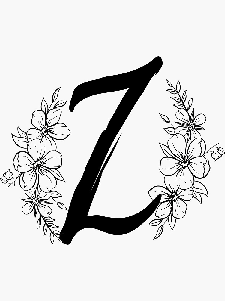 "Letter Z Initial" Sticker for Sale by dinafried23 | Redbubble