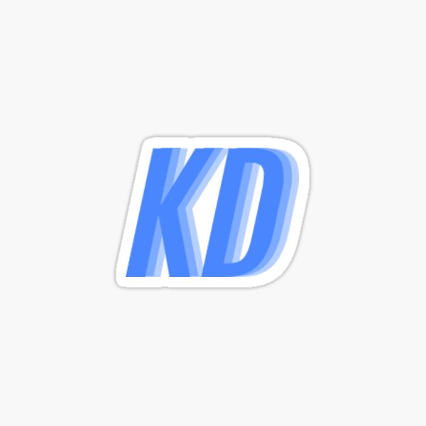 "Dark Blue KD" Sticker for Sale by krystenrhodes | Redbubble