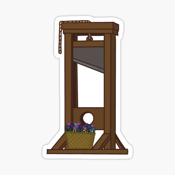 "Guillotine with Flowers" Sticker for Sale by SDelta | Redbubble