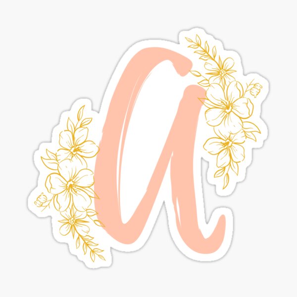 "Letter A Initial" Sticker for Sale by dinafried23 | Redbubble