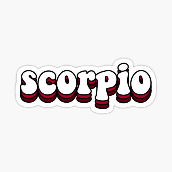 "Scorpio" Sticker by therealistskyee | Redbubble