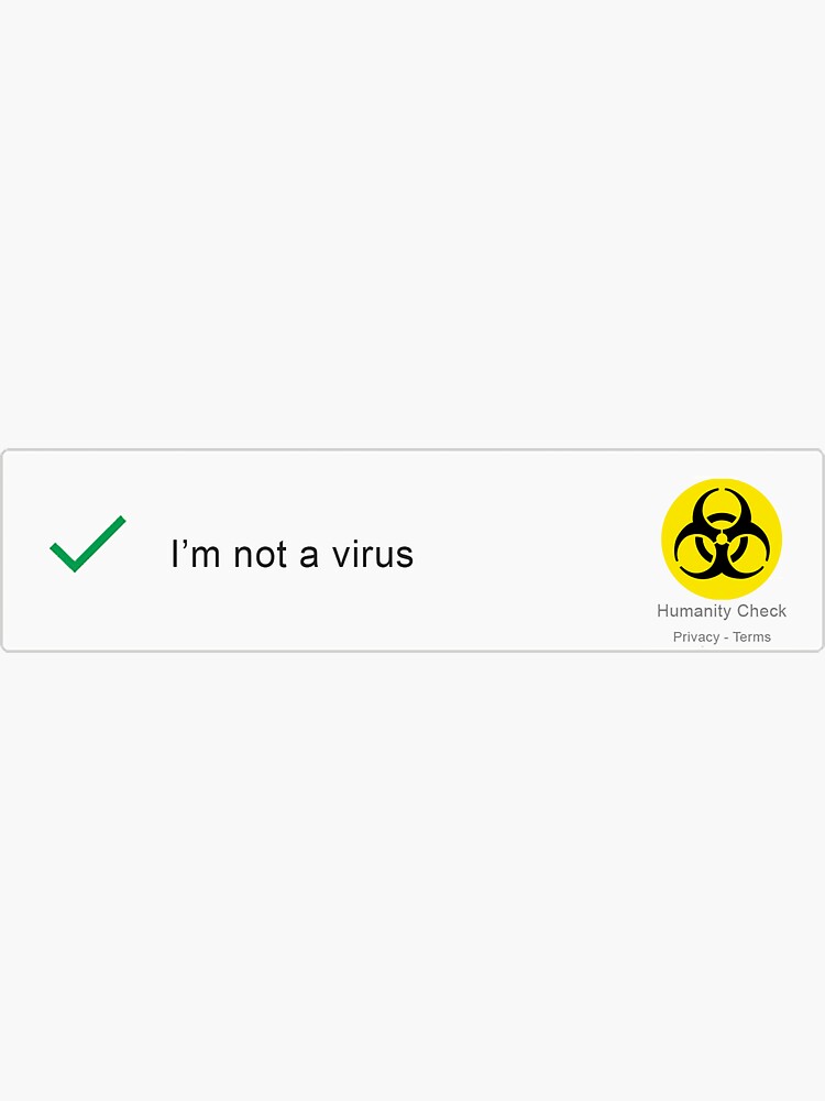 "I am not a virus Coronavirus control safety check corona virus plague ...