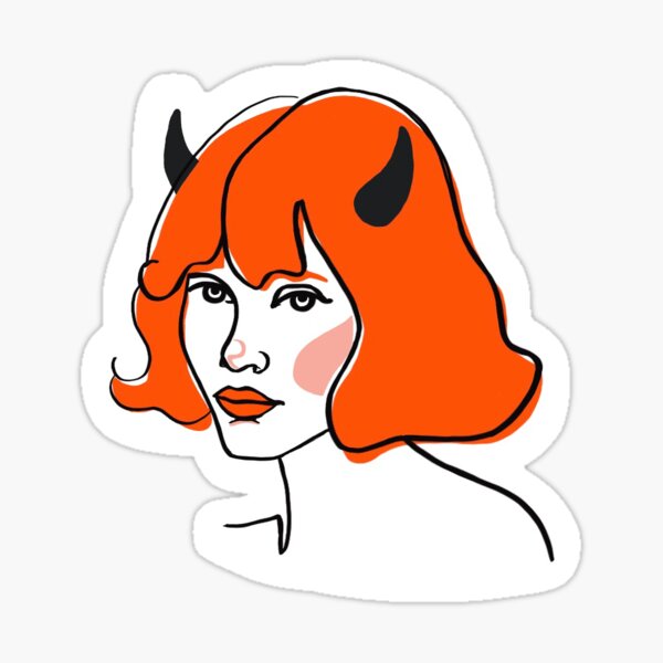 "Vintage Devil Girl Cartoon" Sticker by kktown | Redbubble