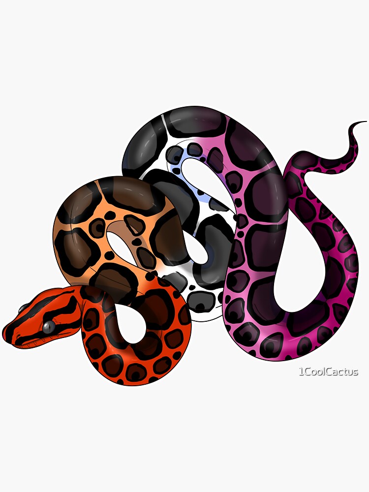 "Lesbian Python Pride" Sticker for Sale by 1CoolCactus | Redbubble