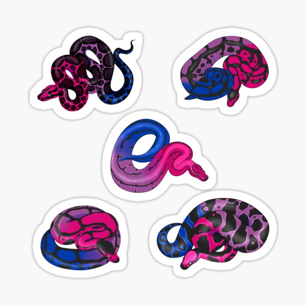 "Bi Pride Python Stickers" Sticker for Sale by 1CoolCactus | Redbubble