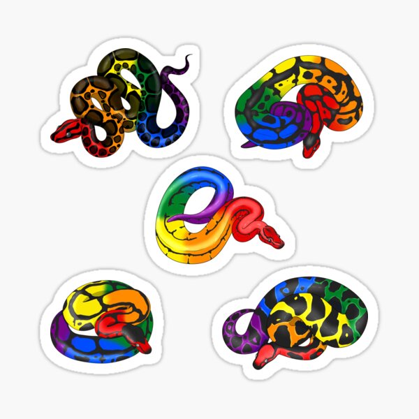 "Gay Pride Python Stickers" Sticker for Sale by 1CoolCactus | Redbubble