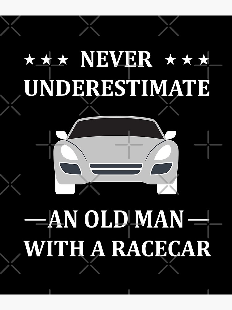 "Funny Car Racing Grandpa Race Mechanic Birthday" Greeting Card for ...