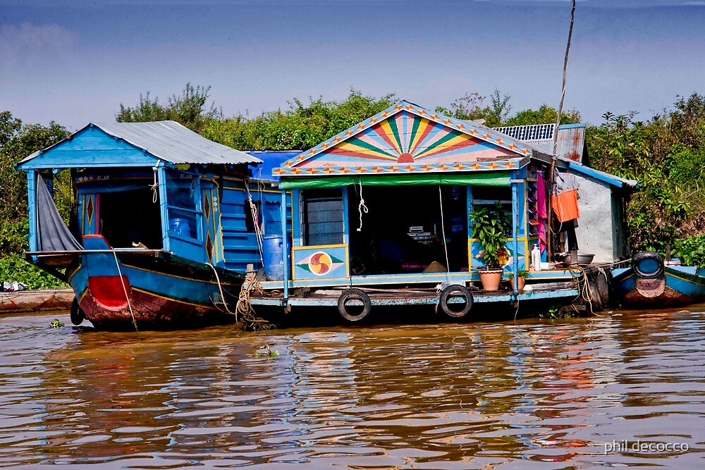 "Colorful House Boats" by phil decocco | Redbubble