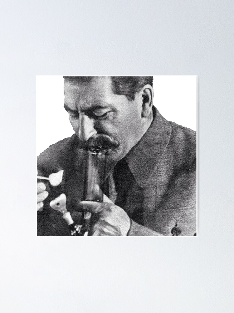 "Stalin Smoking a Cone" Poster for Sale by lithoman2 | Redbubble