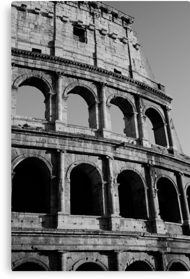 "Black and White Colosseum photo...check!" Canvas Prints by davefozz ...