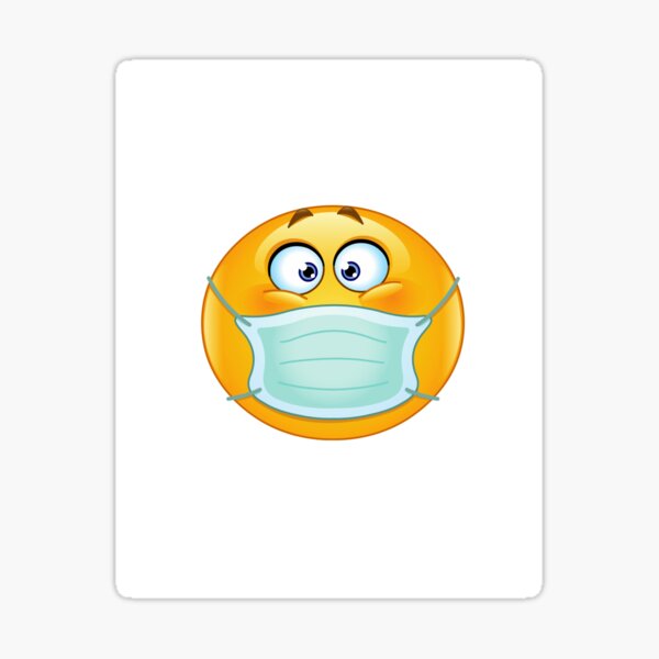 " Face With Medical Mask Emoji" Sticker for Sale by SnoWhite88 | Redbubble