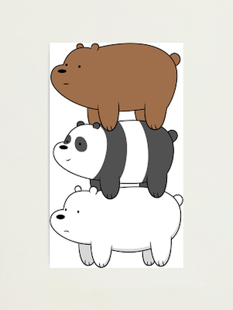 Lámina fotográfica «El diseño de dibujos animados de los tres osos» de ...