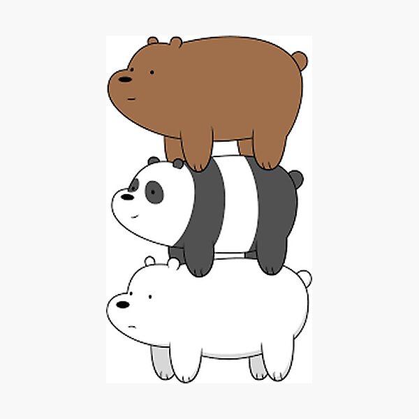 Lámina fotográfica «El diseño de dibujos animados de los tres osos» de ...