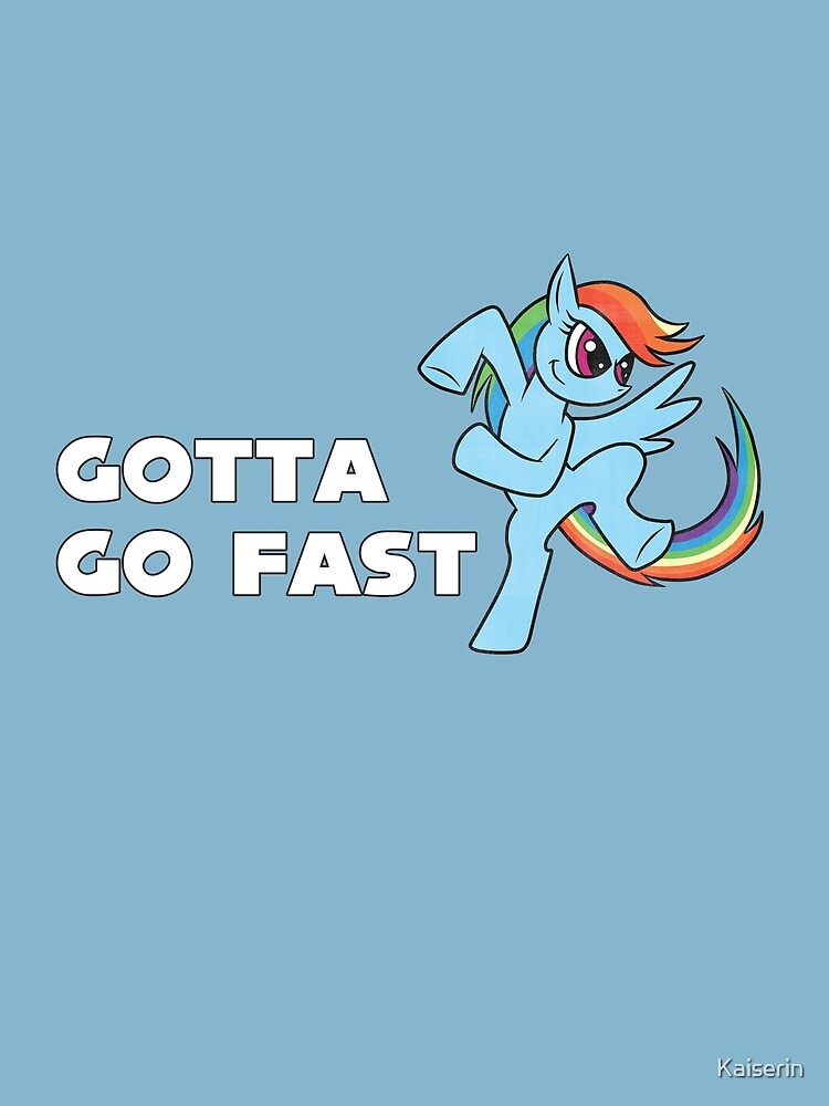 "My Little Pony - MLP - Rainbow Dash - Gotta Go Fast" Art Print by ...