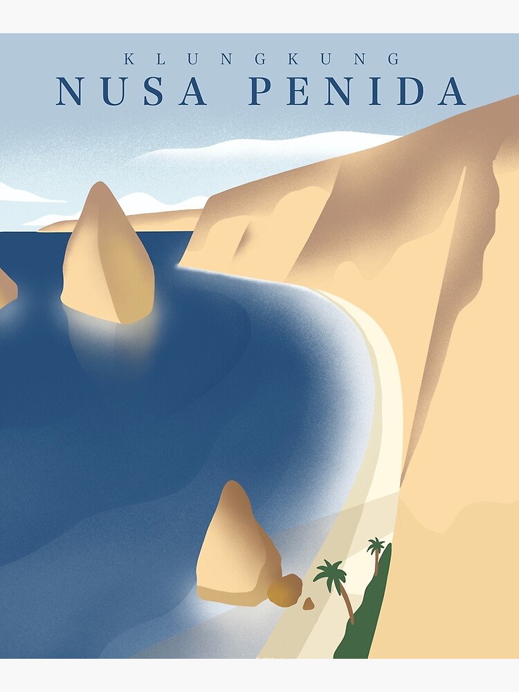 "Klungkung Nusa Penida Bali Vintage Travel Poster" Poster for Sale by ...