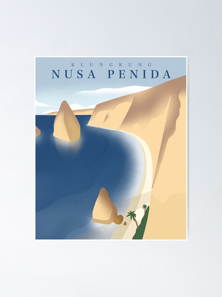 "Klungkung Nusa Penida Bali Vintage Travel Poster" Poster for Sale by ...