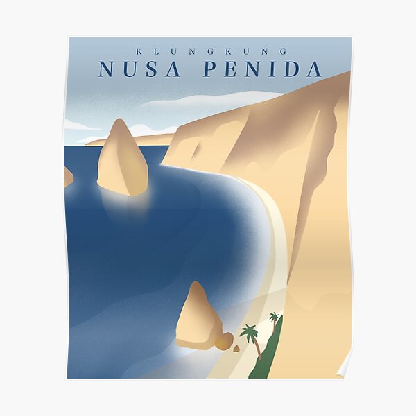 "Klungkung Nusa Penida Bali Vintage Travel Poster" Poster for Sale by ...