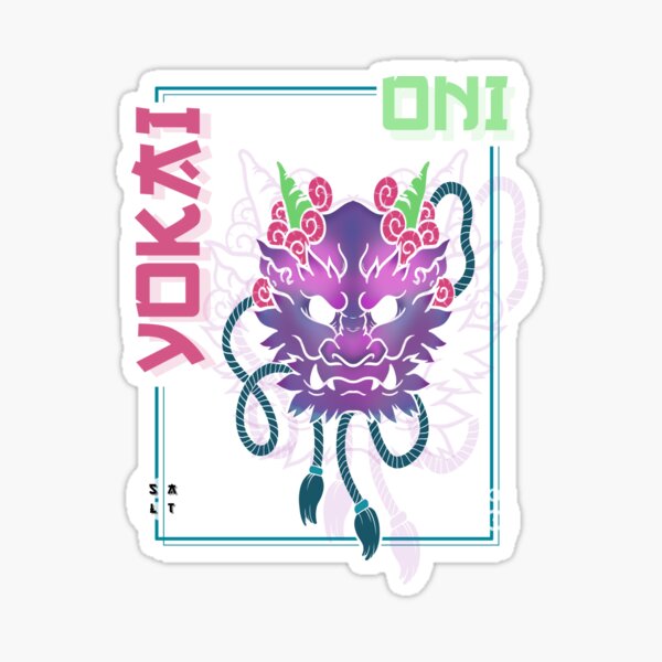 "Oni Mask I" Sticker for Sale by SoulArtLove | Redbubble