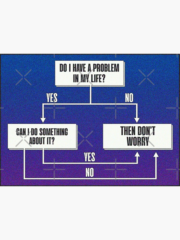 "Stoic Flow Chart - Don't Worry" Sticker for Sale by JackCurtis1991 ...