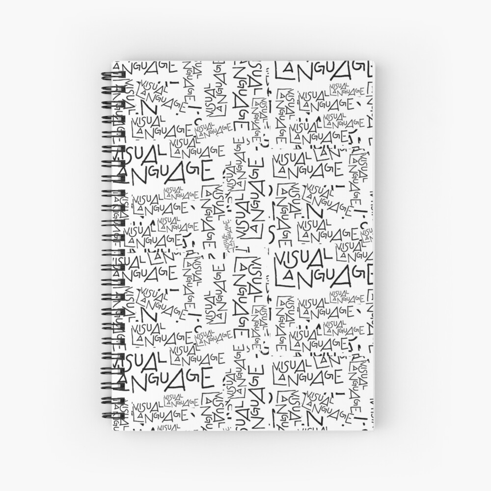 "Visual Language" Spiral Notebook by milasuniverse | Redbubble