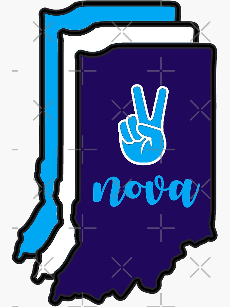 "Indiana - Villanova" Sticker for Sale by kotwicki | Redbubble