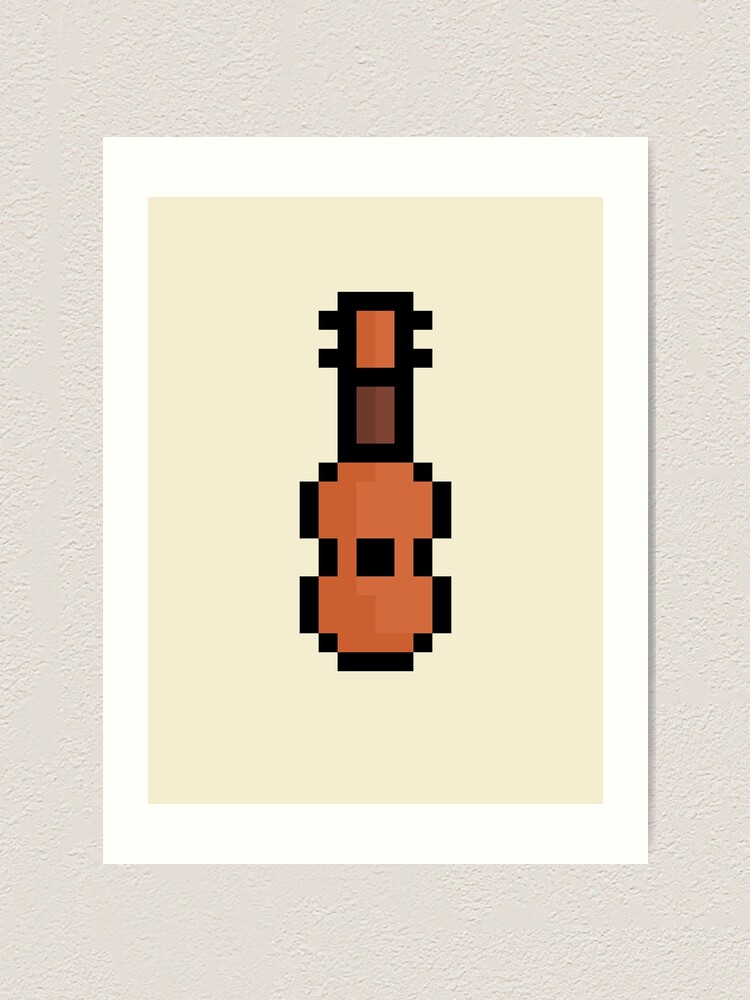 "Pixel Ukulele" Art Print by SuperPayce | Redbubble