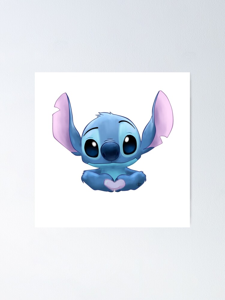 "Stitch Heart" Poster for Sale by Kurostars | Redbubble