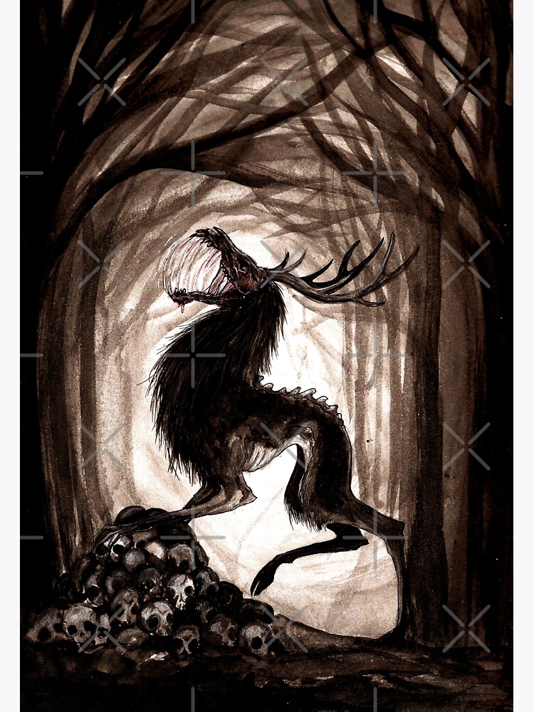 "Wendigo" Sticker for Sale by Sandra-draws | Redbubble