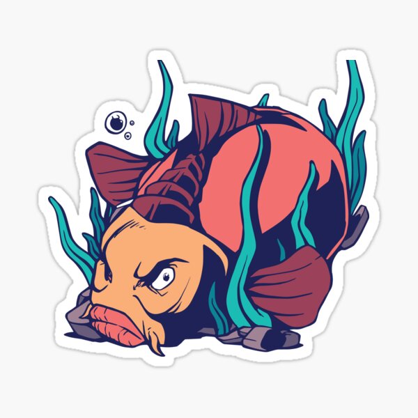 Angry Fish Stickers | Redbubble