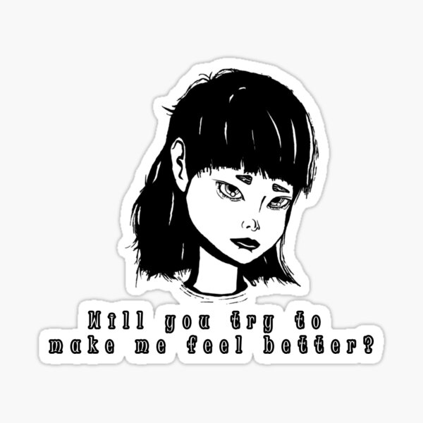 "Sad Girl" Sticker for Sale by LucasKneipp | Redbubble