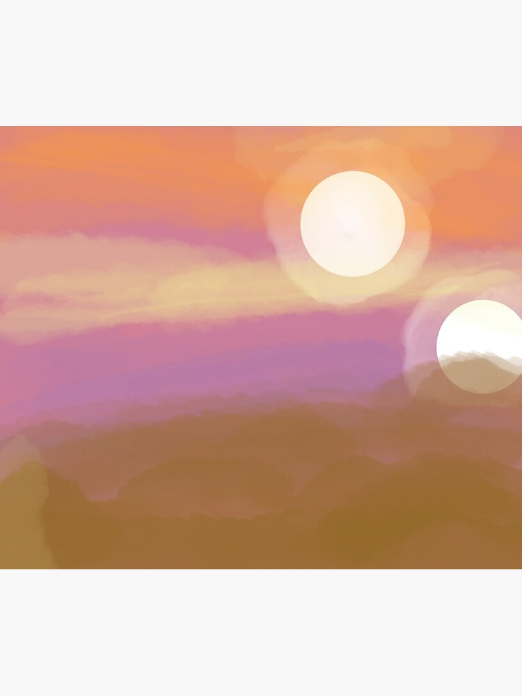 "binary sunset" Poster by kate-with-a-k | Redbubble