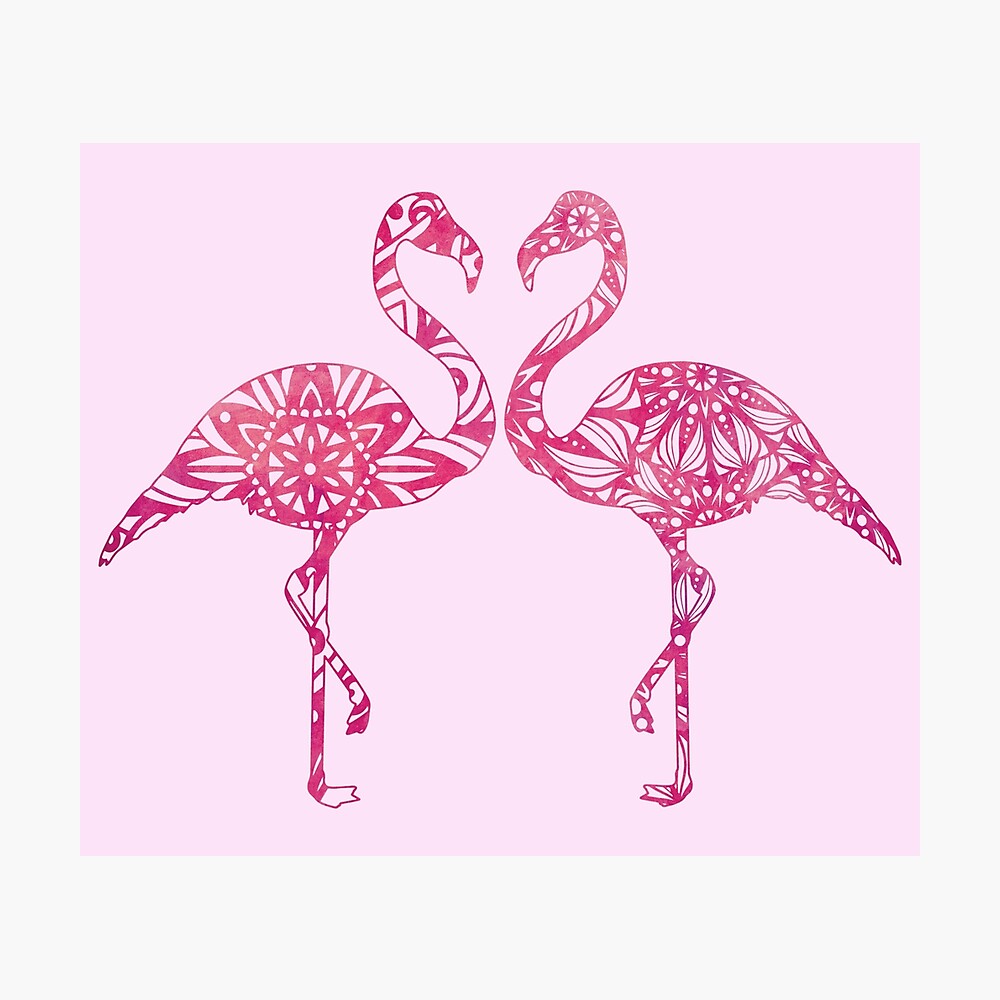 Pink Flamingo Zentangle