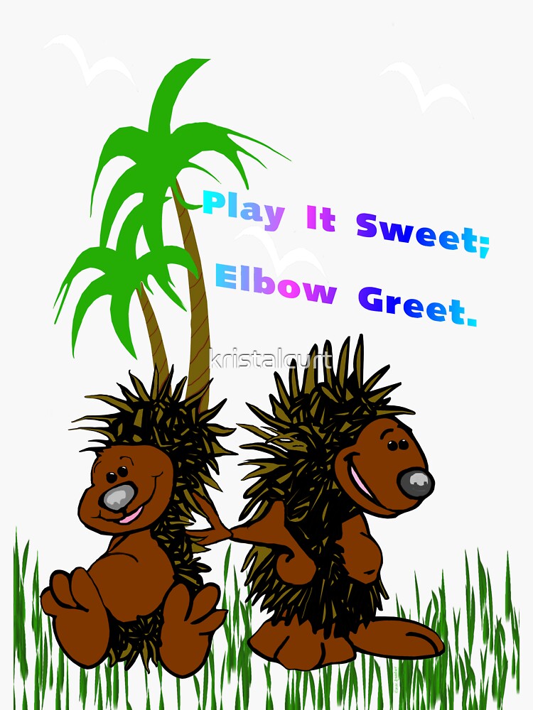 "Elbow Greet" Sticker by kristalcurt | Redbubble