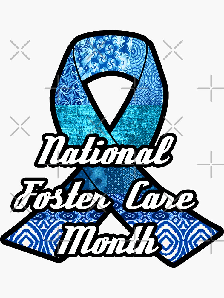 "Foster Care Awareness Month Ribbon" Sticker for Sale by artbyomega ...