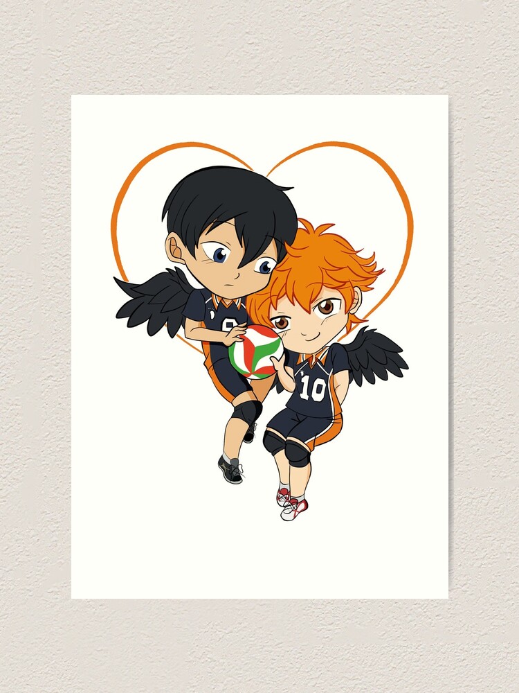 "Haikyuu!! Karasuno Hinata Shouyo and Kageyama Tobio chibi crows" Art ...