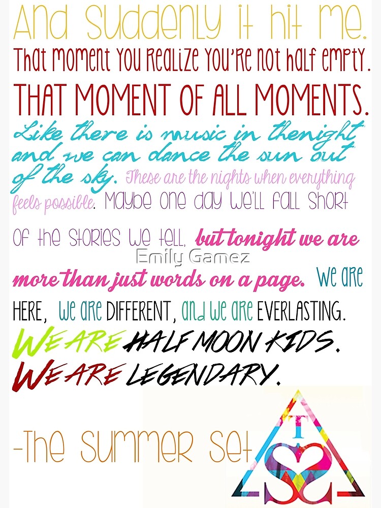 "Half Moon Kids Speech" Poster by TheLovelyBooks | Redbubble