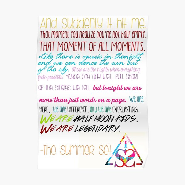 "Half Moon Kids Speech" Poster by TheLovelyBooks | Redbubble