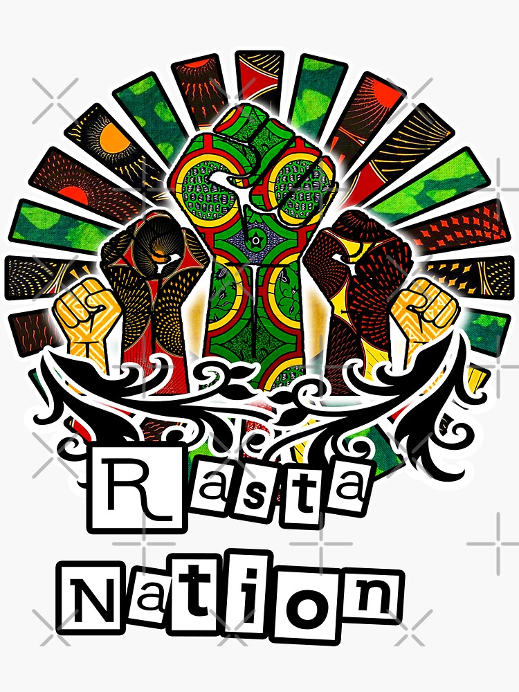 "Rasta Nation" Sticker by artbyomega | Redbubble