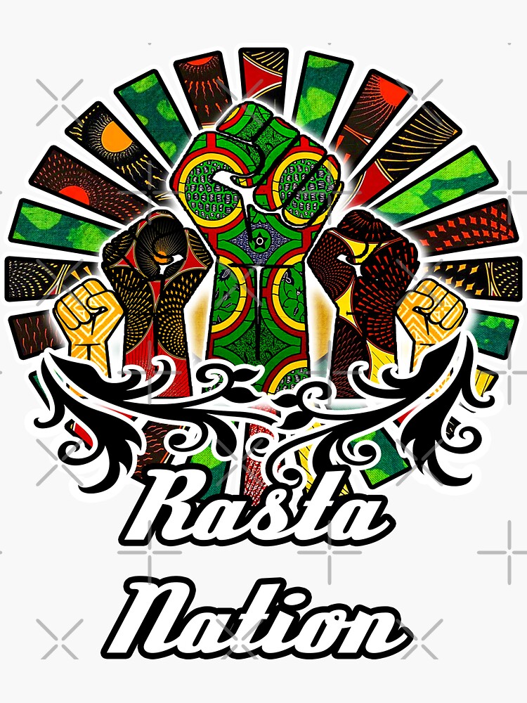 "Rasta Nation" Sticker for Sale by artbyomega | Redbubble