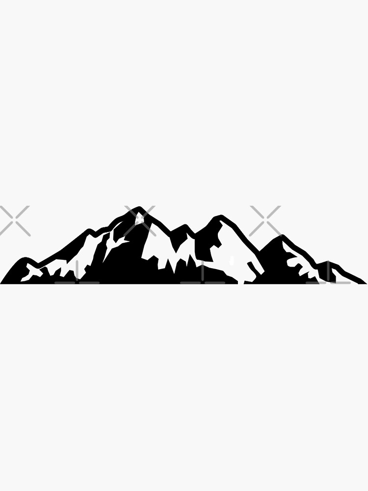 "mountains" Sticker for Sale by allyhom | Redbubble