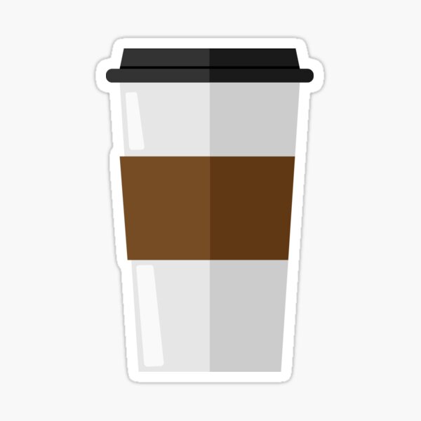 "Simple Hot Coffee Sticker" Sticker for Sale by ColorBlockShop | Redbubble