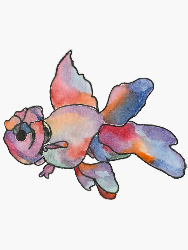 "Rainbow Goldfish" Sticker by kaelaaalto | Redbubble