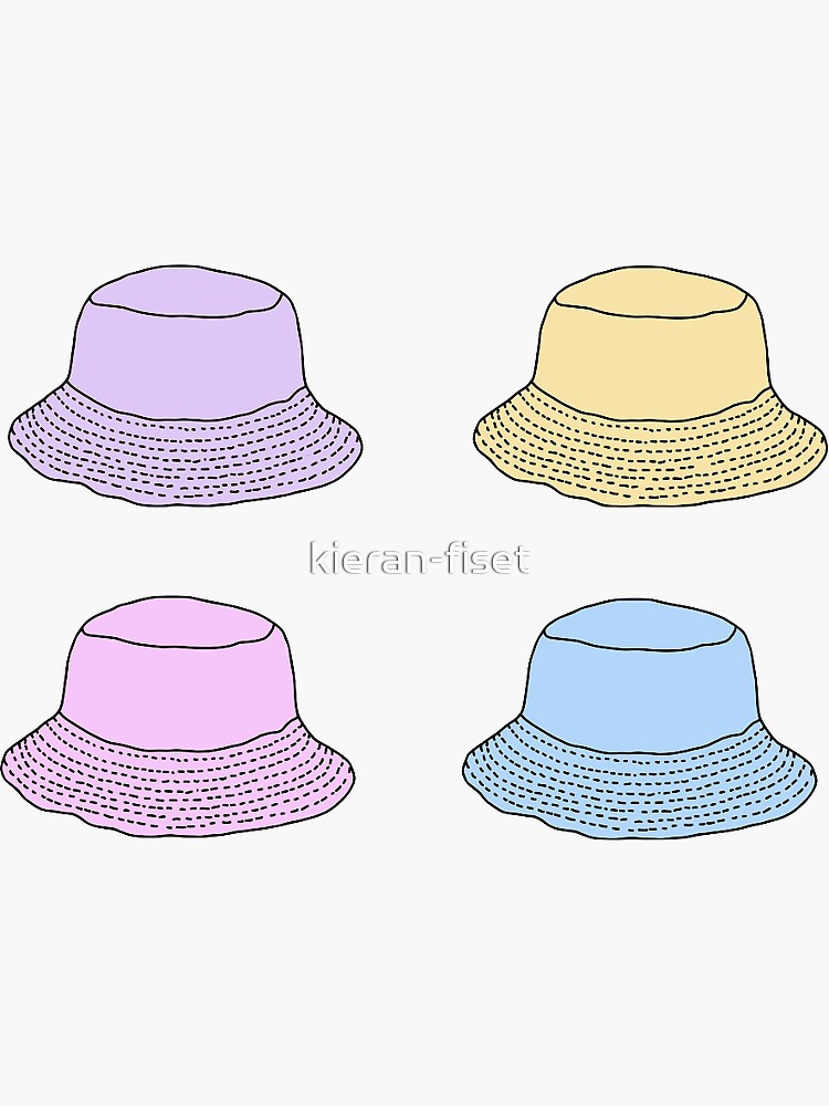 "bucket hat sticker pack" Sticker for Sale by kieran-fiset | Redbubble